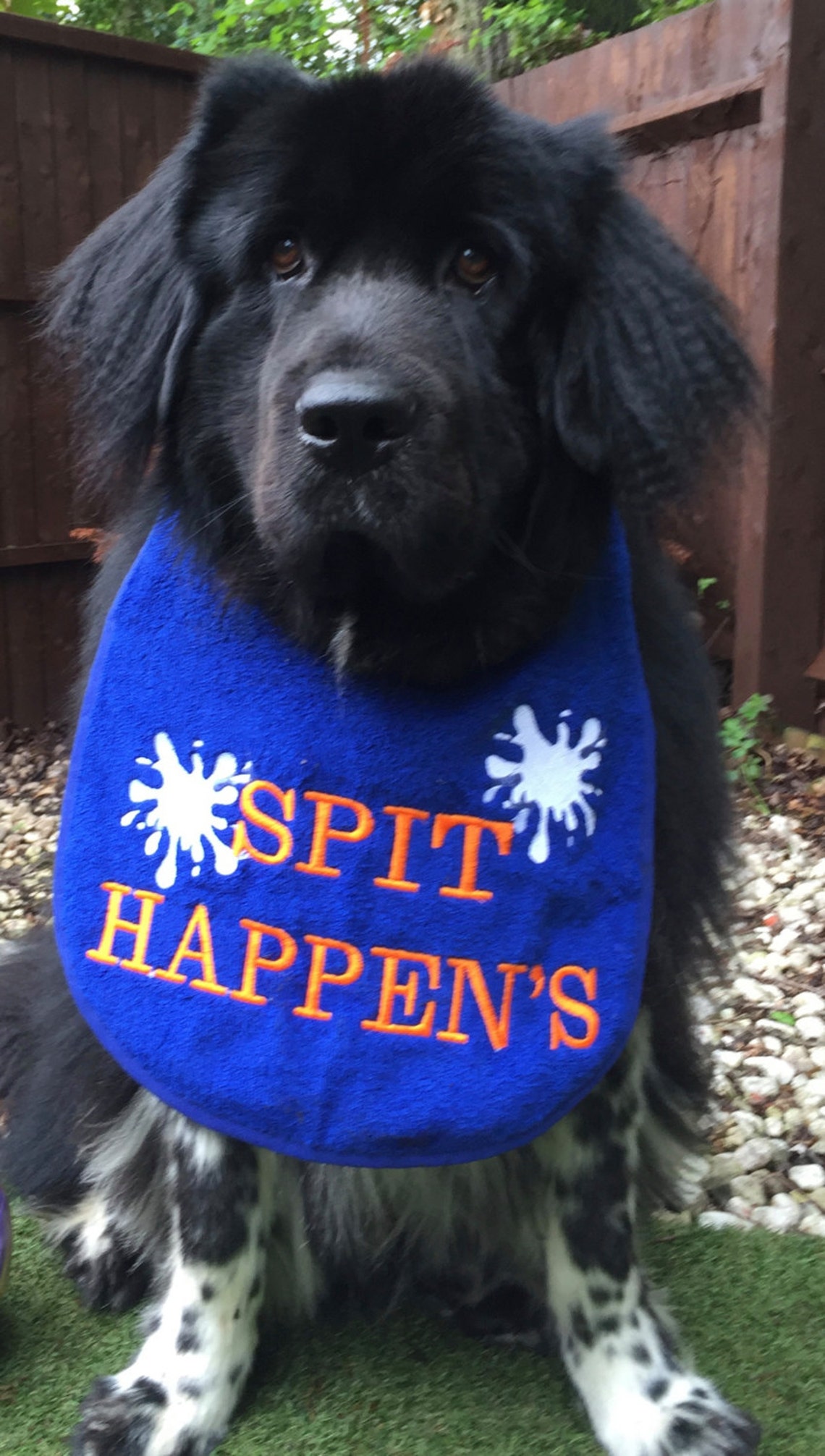 Spit Happens big dog slobber/drool bib | Etsy