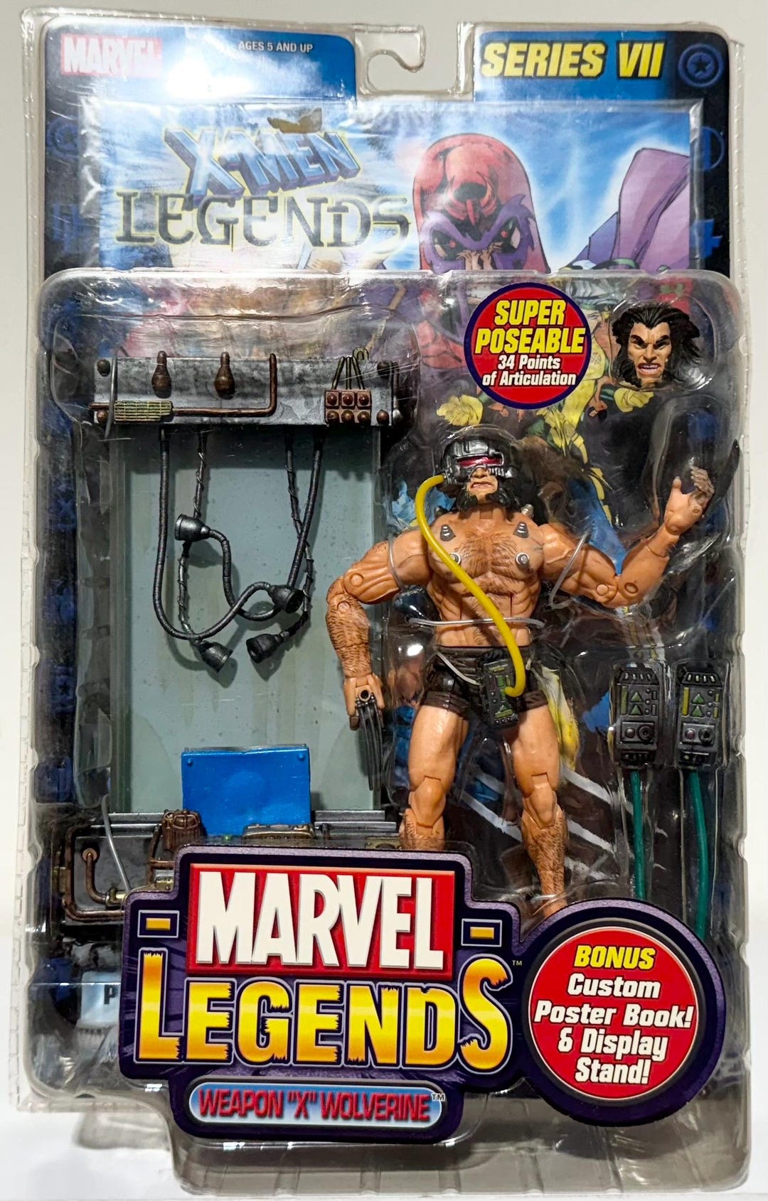 2004 Marvel Legends Series VII Weapon X Wolverine Figure MOC Comic X ...