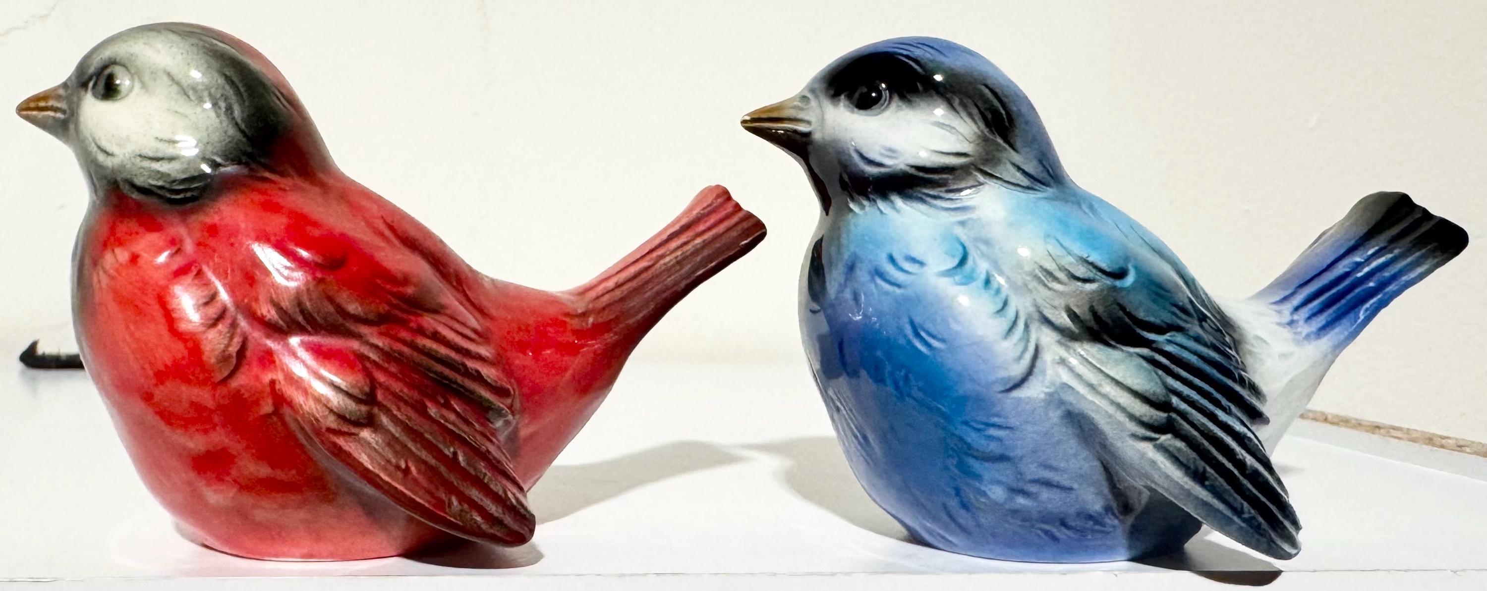 Vintage Goebel Red Cardinal & Blue Bird Figurines Porcelain W Germany 3 ...