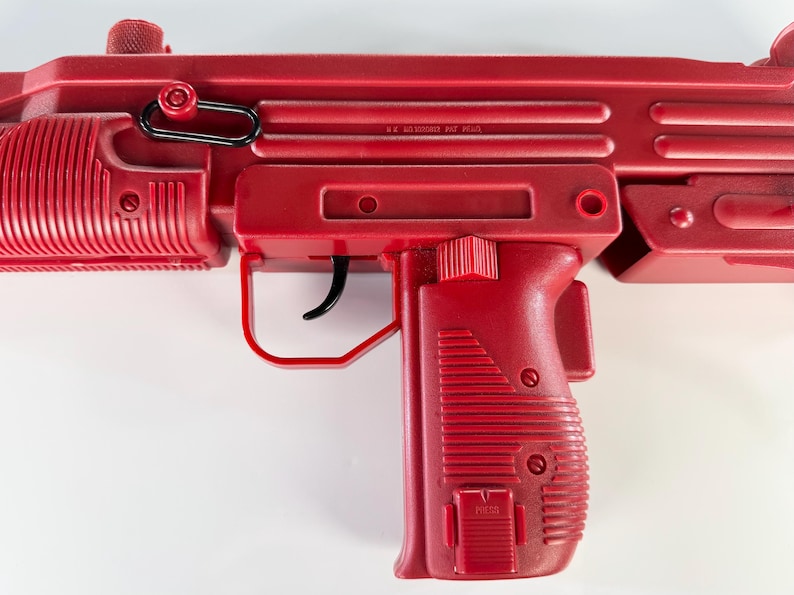 Vintage Red LARAMI Z-MATIC UZI Toy Cap Gun Plastic 24" Cosplay Costume ...