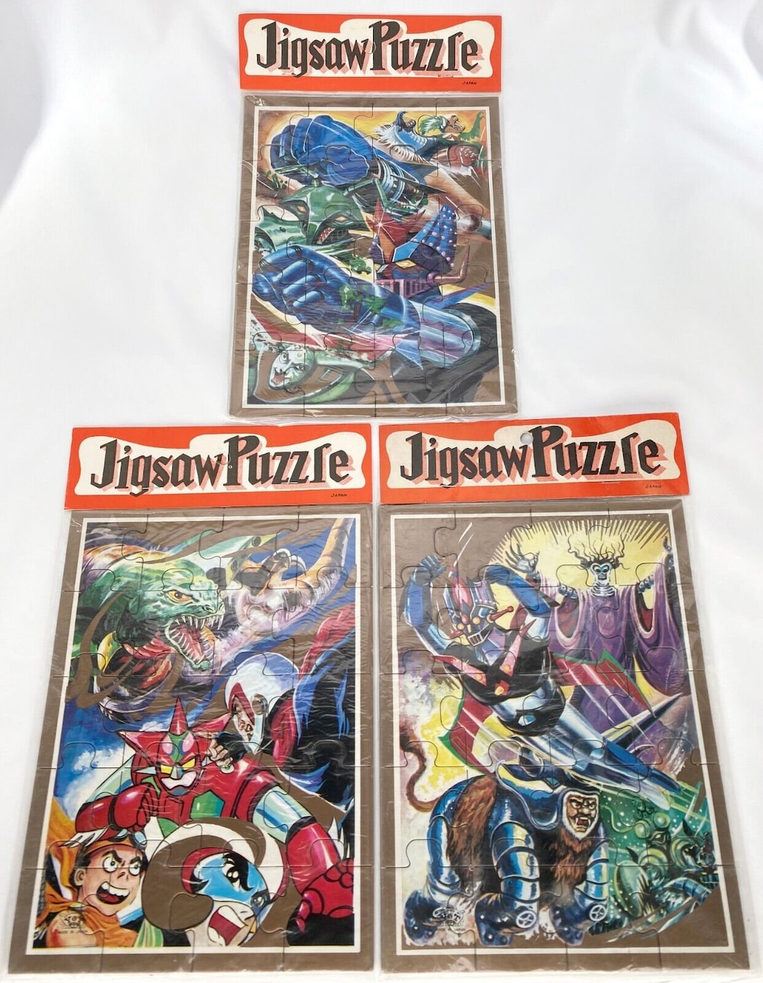 1970s Shogun Warriors Vintage Jigsaw Puzzle LOT of 3 Japan Great ...