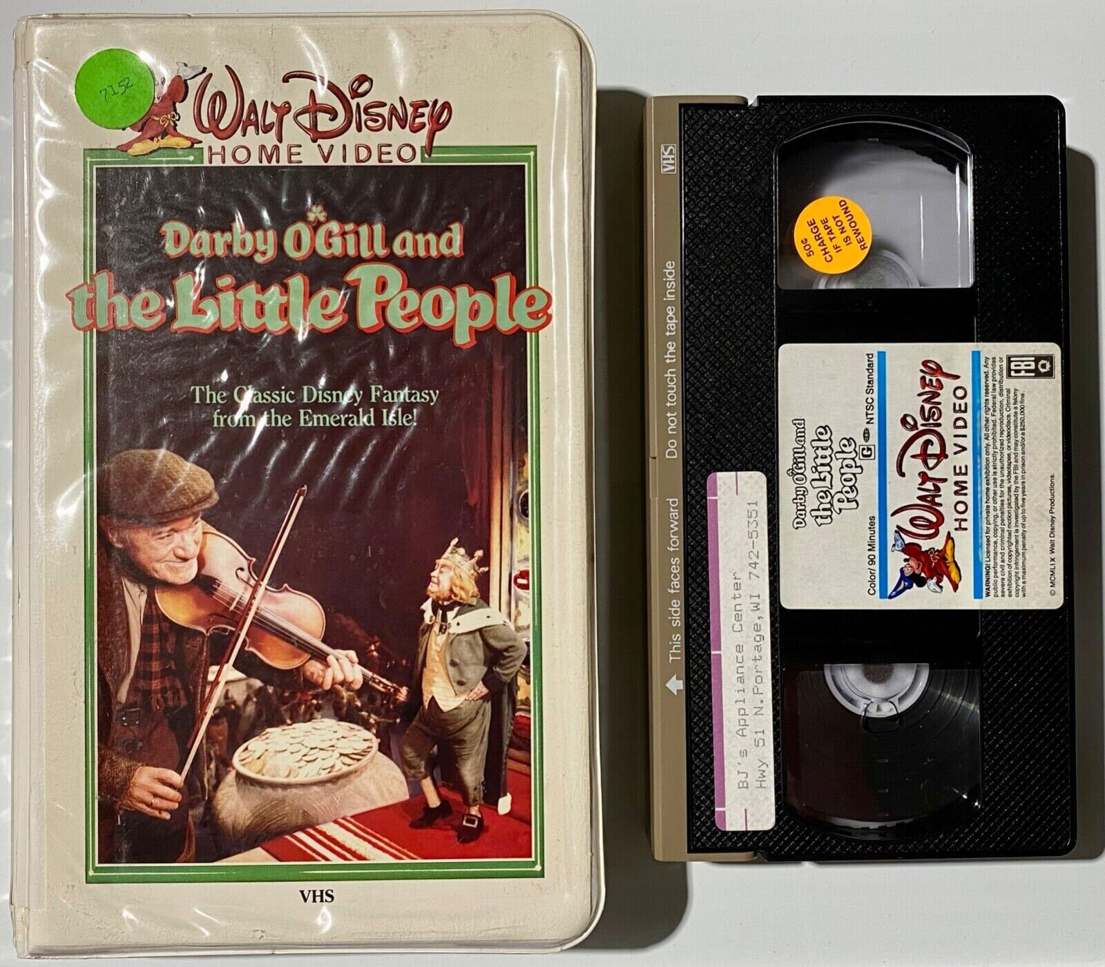 Walt Disney Home Video VHS Clamshell Darby O'gill and the Little People ...