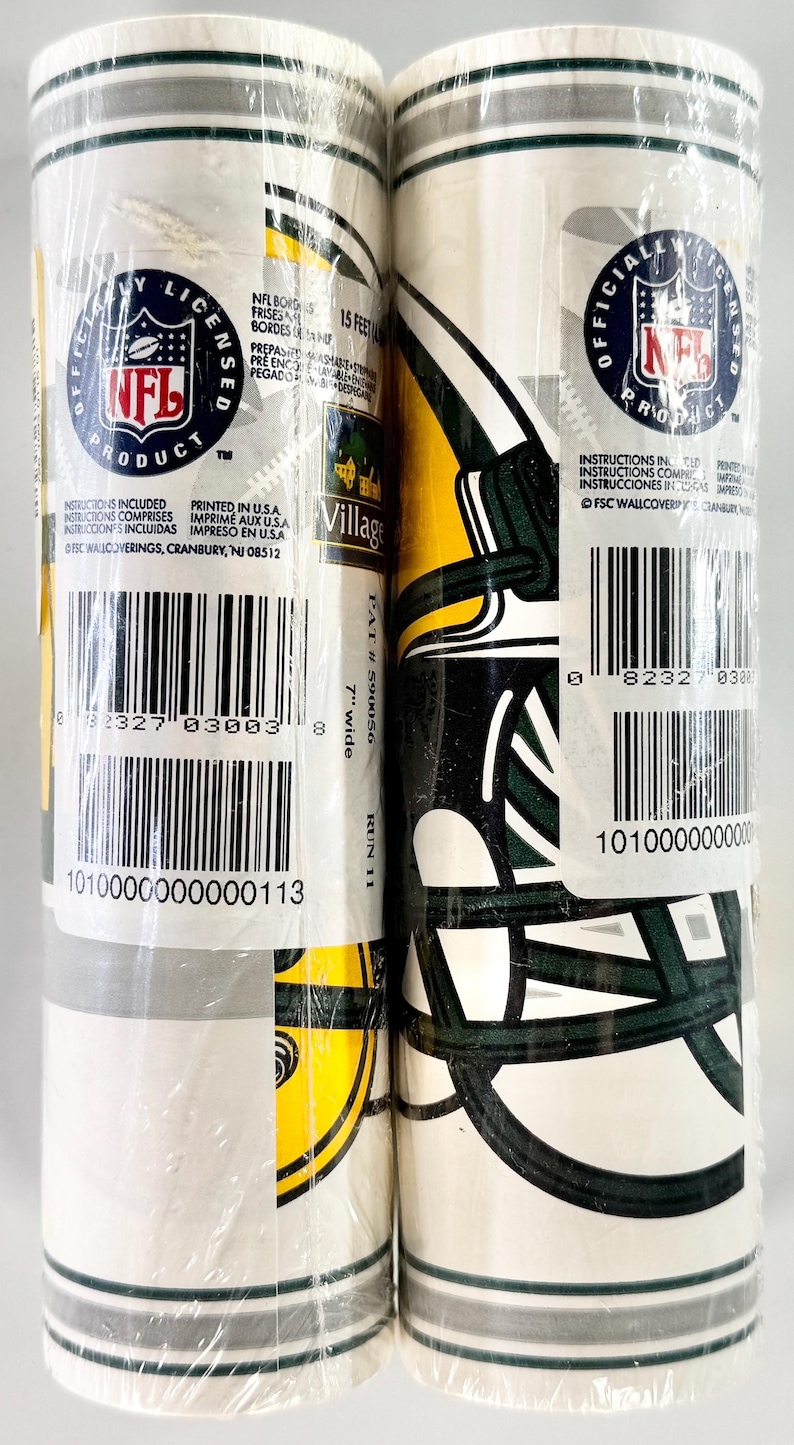 Green Bay Packers Wallpaper Borders Lot 2 Vintage NFL Football 30 Feet ...