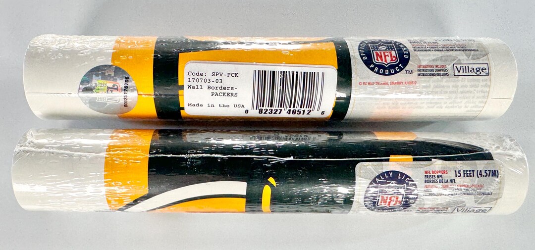 Green Bay Packers Wallpaper Borders Lot 2 Vintage NFL Football 30 Feet ...