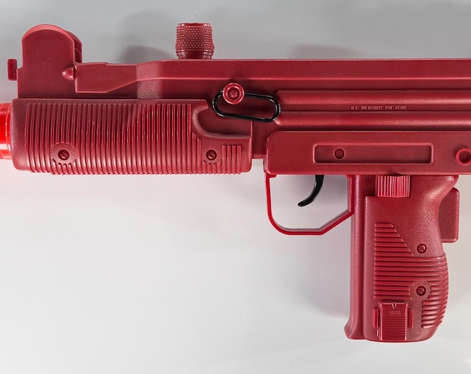 Vintage Red LARAMI Z-MATIC UZI Toy Cap Gun Plastic 24" Cosplay Costume ...