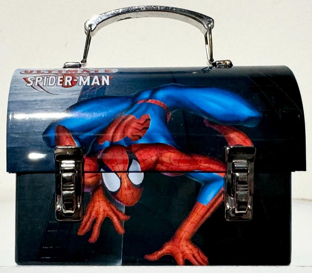 2002 Spider-man Vintage Mini Tin Lunch Box Marvel Characters Ultimate ...