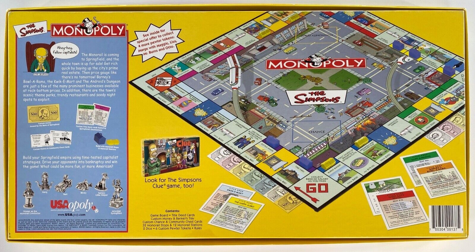 The Simpsons Monopoly Board Game Complete With 10 Collectible - Etsy