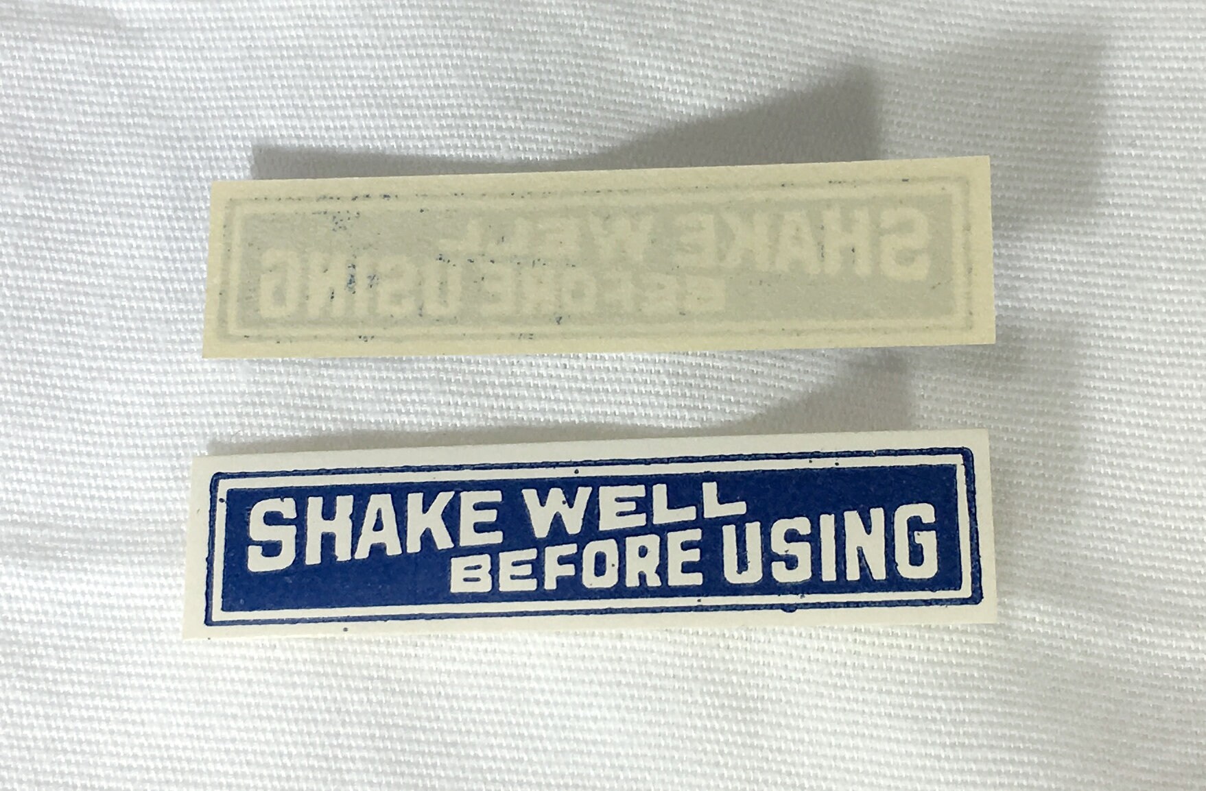 12 Old Antique Vintage Label SHAKE WELL Before USING Medicine Bottle ...