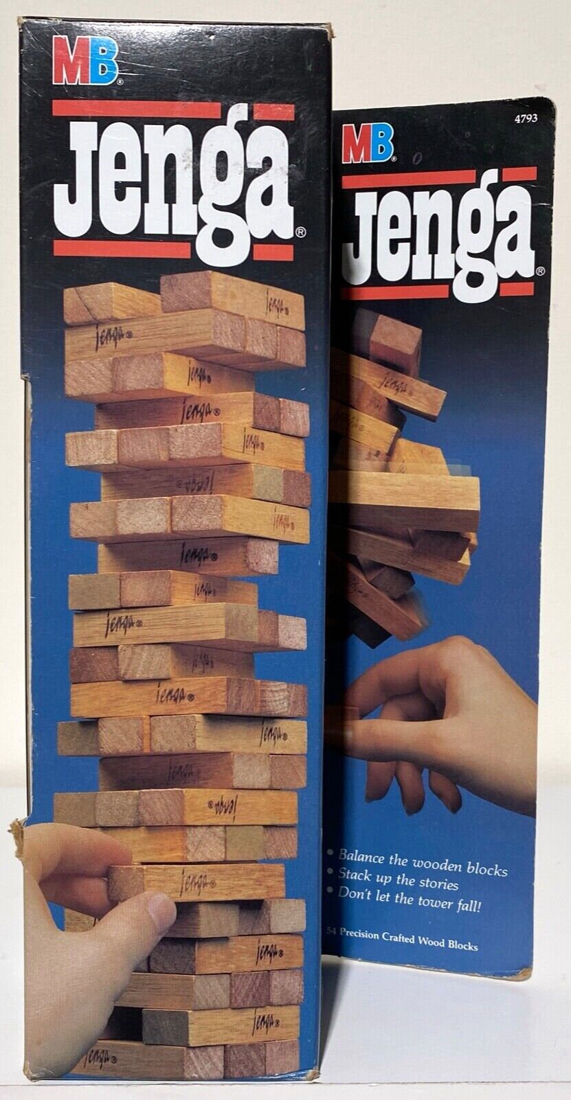 Original Vintage 1986 Jenga MB Game Stacking Wood Blocks in Original ...