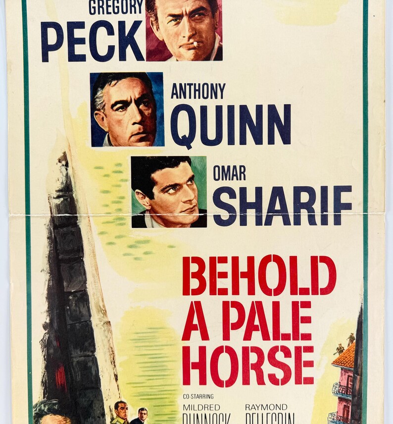 1964 Behold A Pale Horse Original Insert Movie Poster 14 X 36 Gregory ...