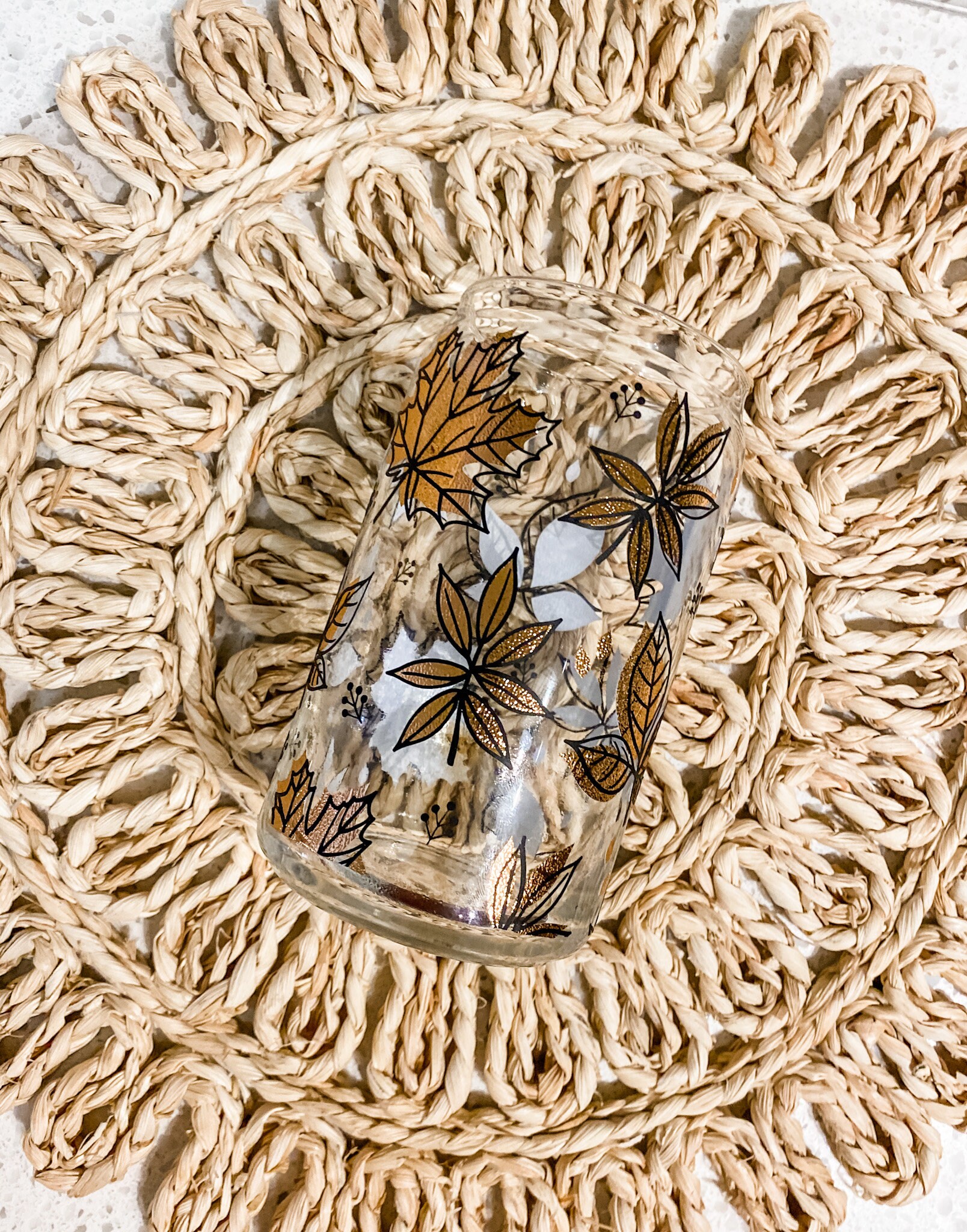 Fall Leaves Can Glass | Beer Can Glass |fall Coffee Glass | Aesthetic ...