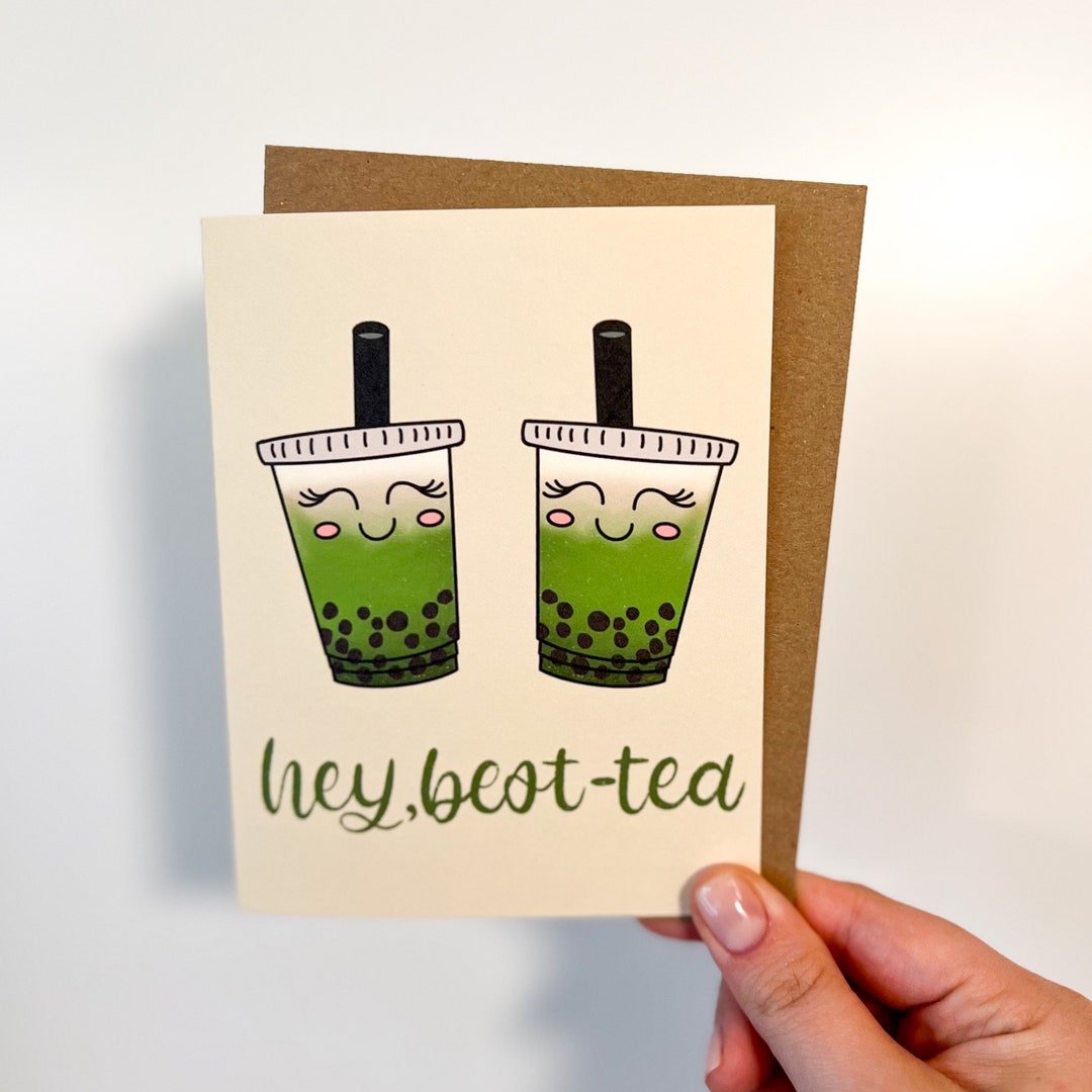 Hey Best-tea Card | Punny Card for Friend | Just Because Card ...