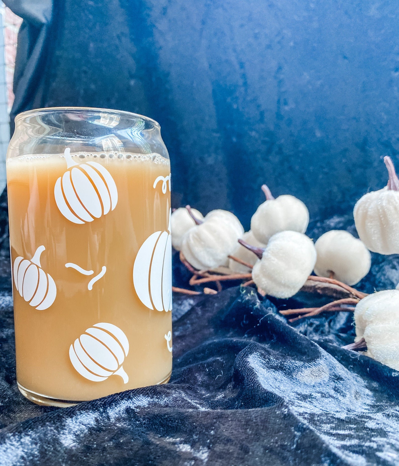 Fall Pumpkins Soda Can Glass Beer Can Glass fall Coffee - Etsy