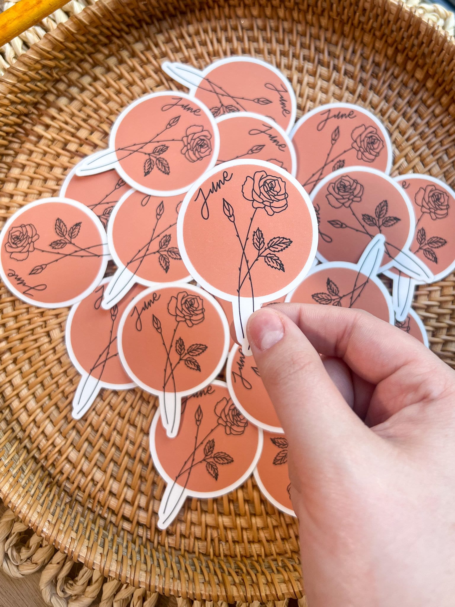 June Birth Month Flower Matte Sticker - Etsy