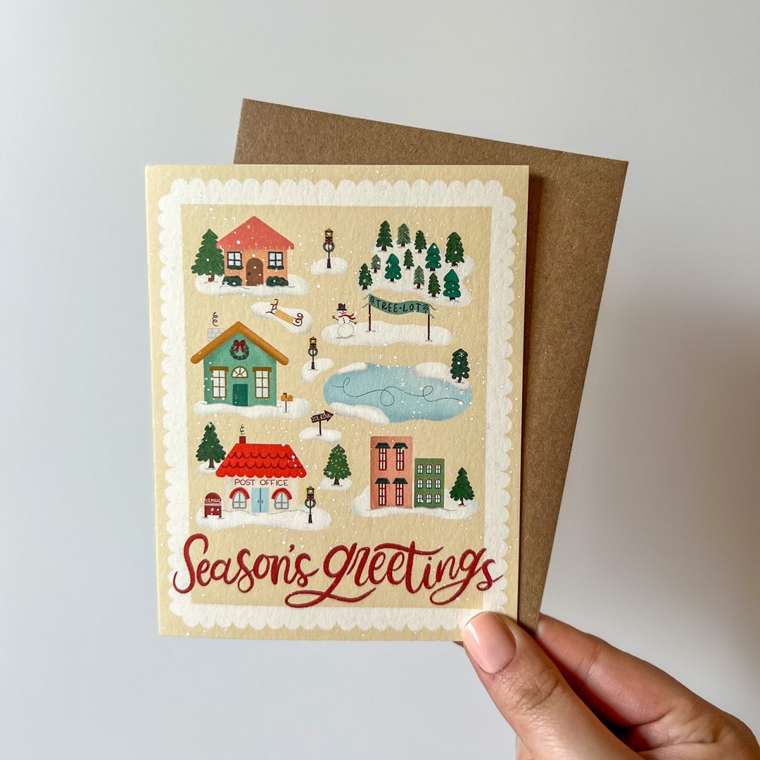 Season's Greetings Holiday Card | Christmas Card | Holiday Greeting ...