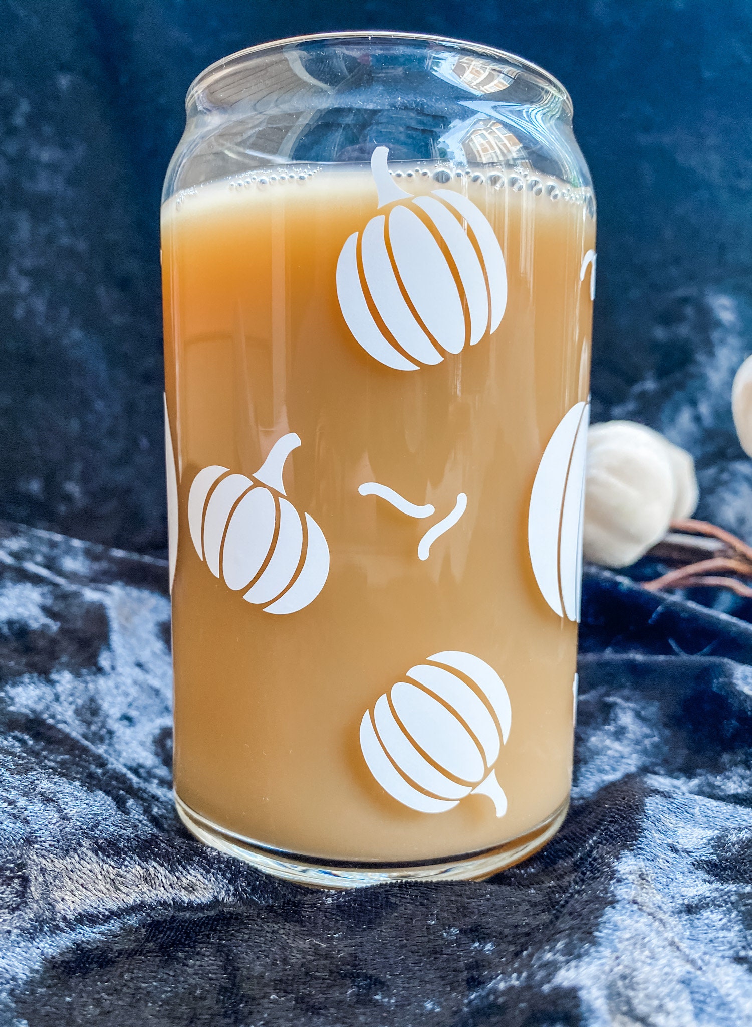 Fall Pumpkins Soda Can Glass Beer Can Glass fall Coffee - Etsy