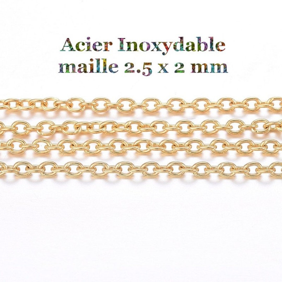 1 Meter of Welded Gold Stainless Steel Chain 2.5x2mm - Etsy