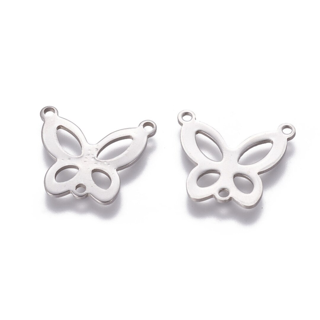 4 Stainless Steel Butterfly Connectors 18 X 20 Mm - Etsy