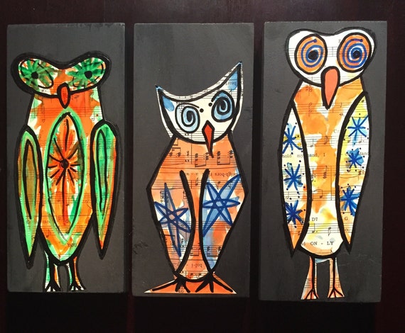 Retro Owls