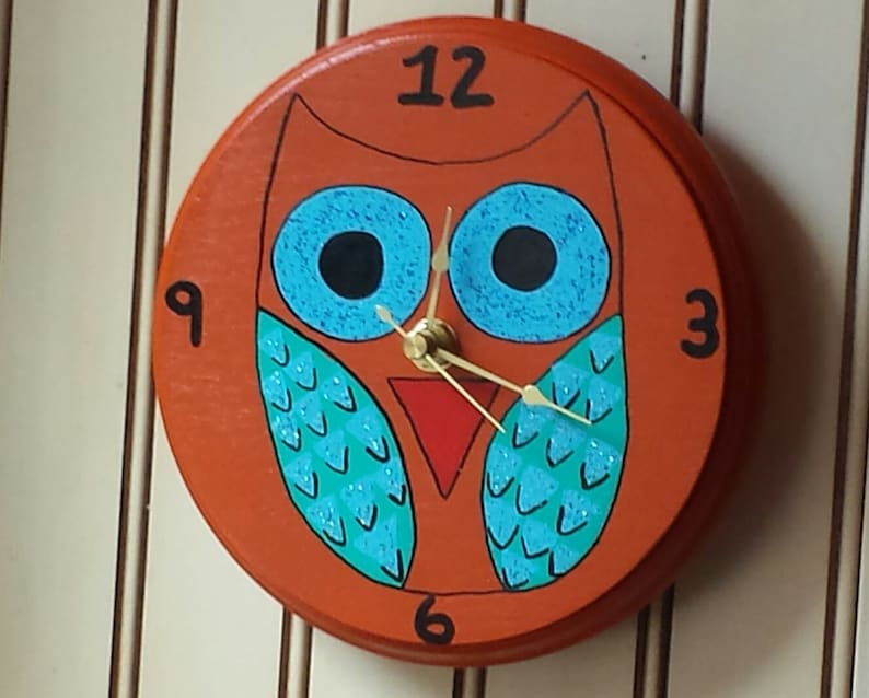 Shimmer: Owl Clock - Etsy