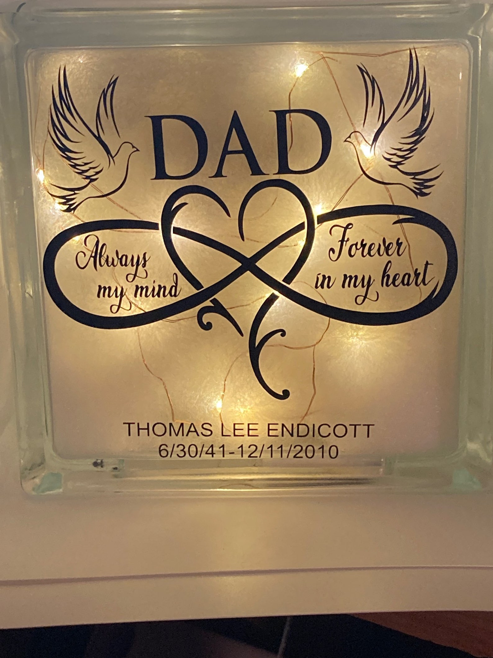 Memorial Glass Blocks - Etsy
