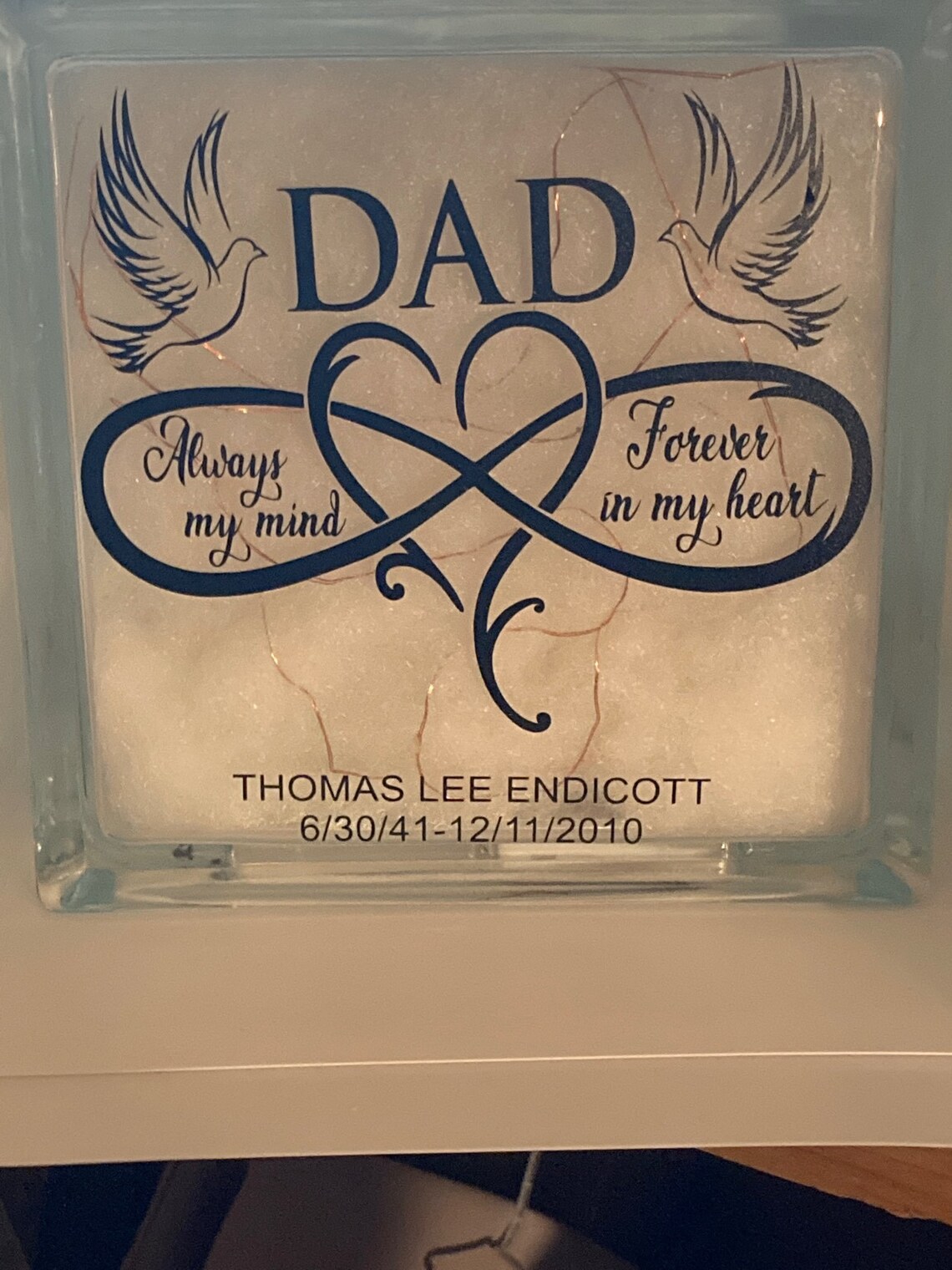 Memorial Glass Blocks - Etsy