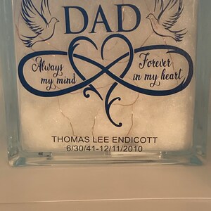 Memorial Glass Blocks - Etsy