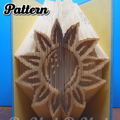 Sunflower Cut & Fold Book Art Pattern - Etsy