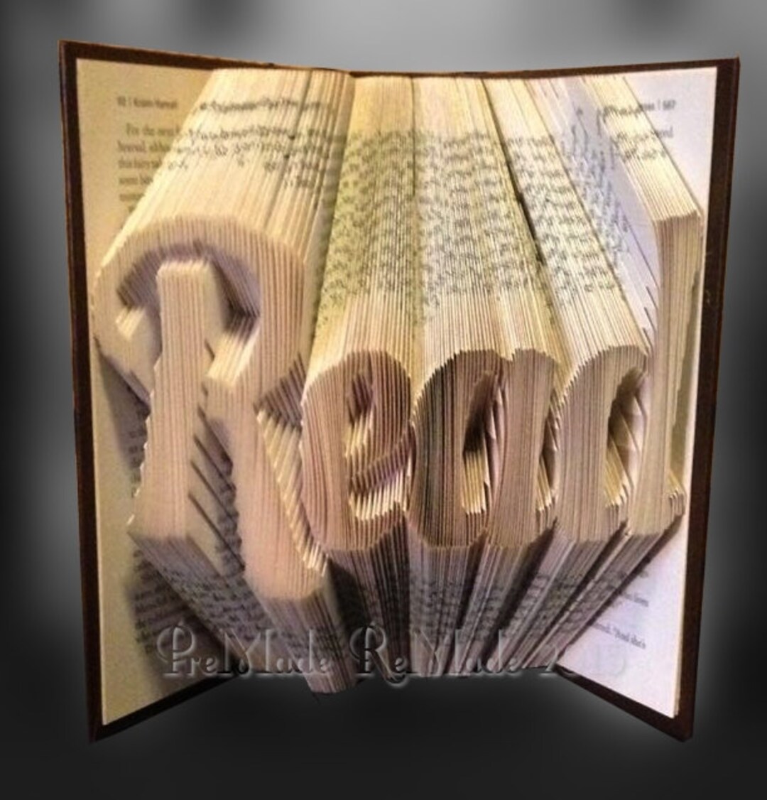 Read V8 - Folded Book Art - Etsy