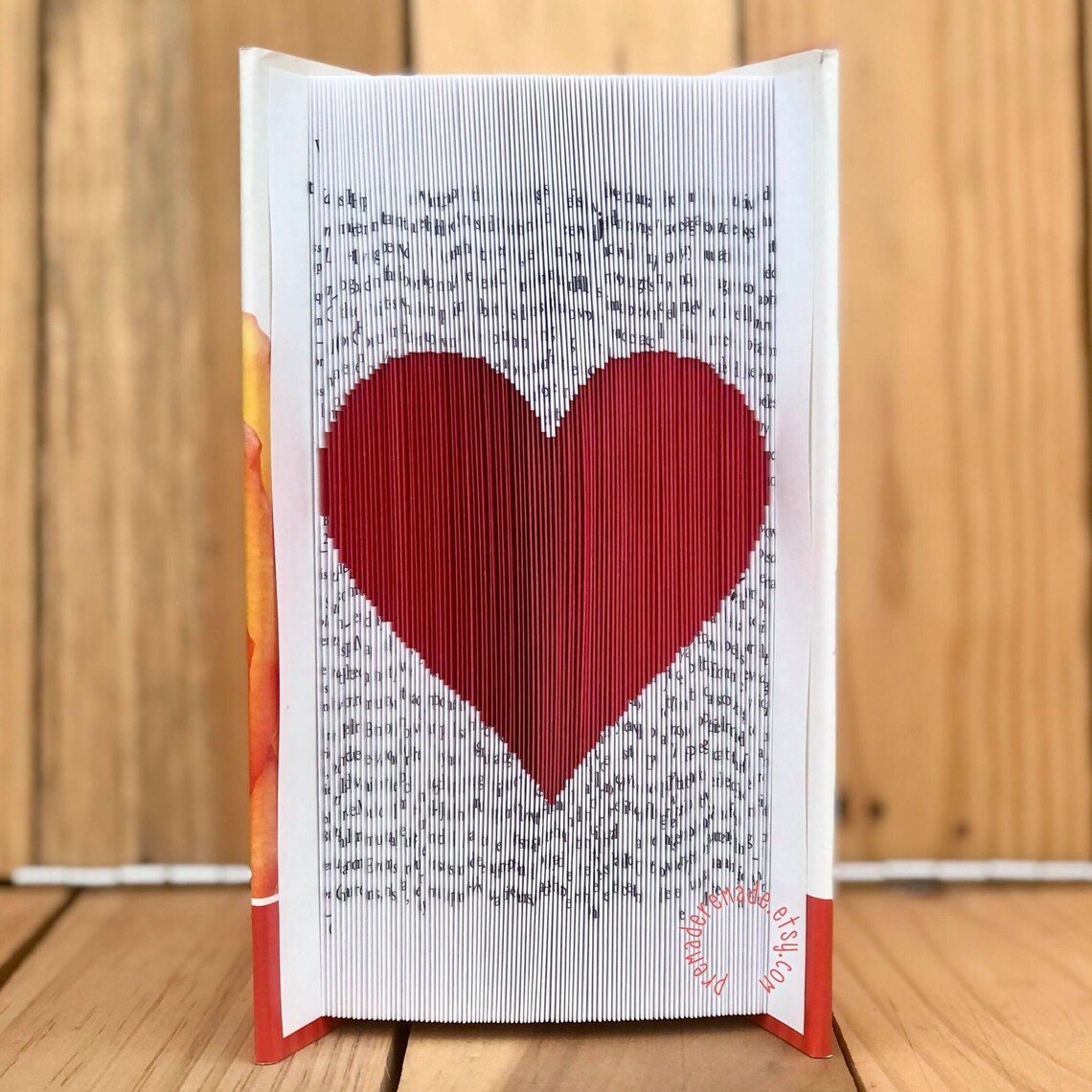 Red Heart Book Art Book Sculpture Made to Order - Etsy