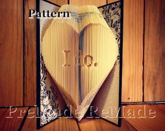 Floral Heart Folded Book Art Pattern Combination Fold | Etsy