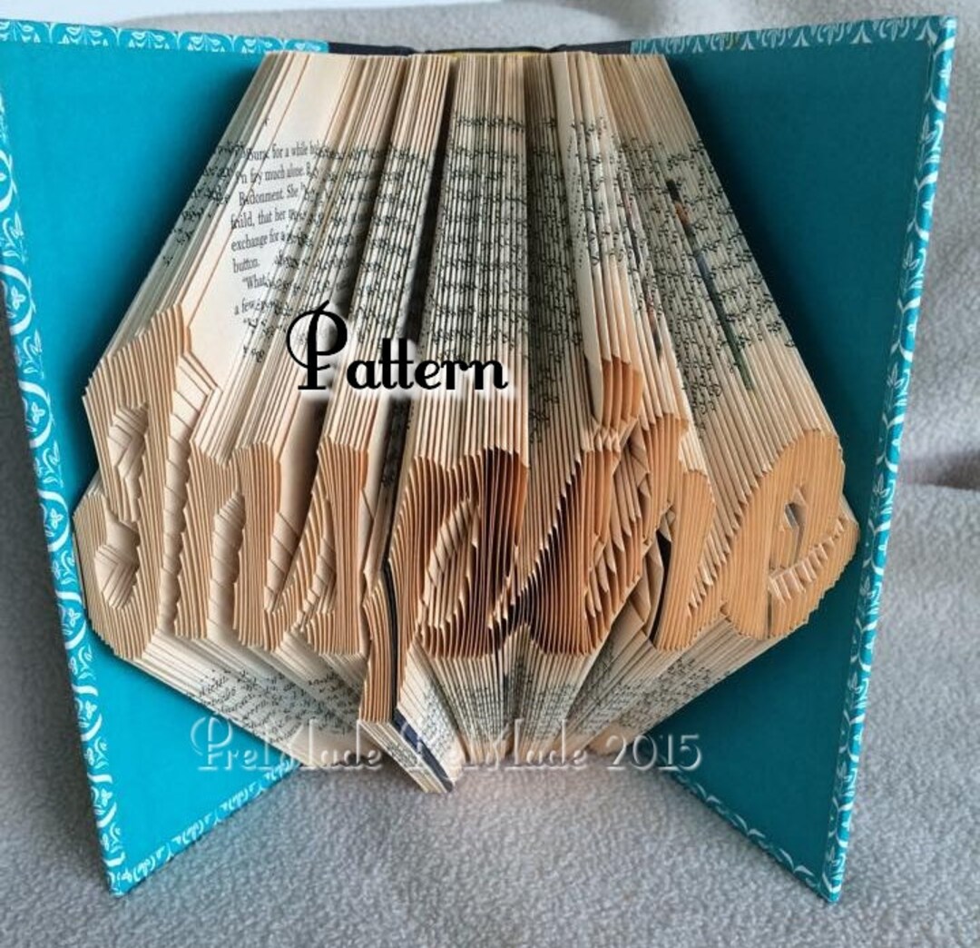 Inspire - Folded Book Art Pattern - Instant Download! - Etsy