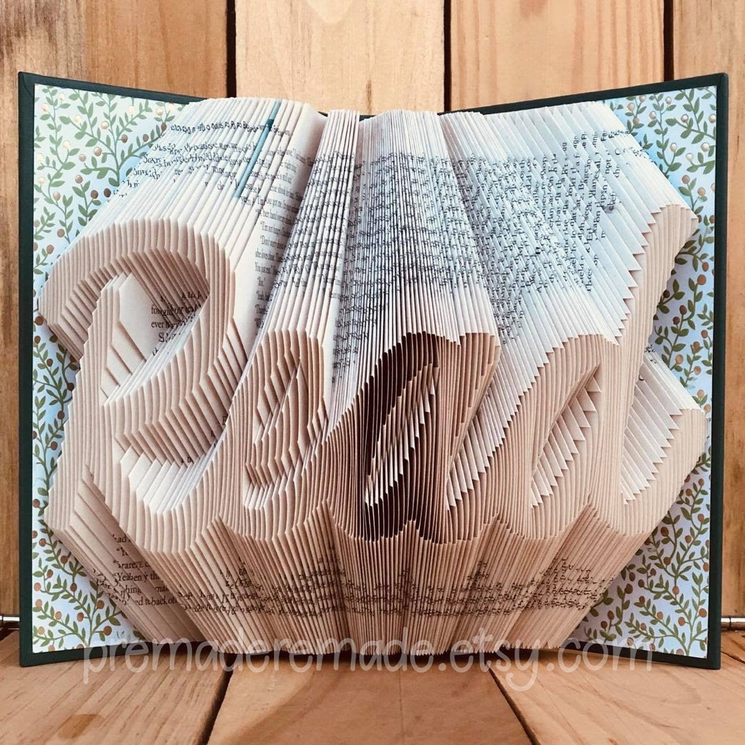 Read V43 Folded Book Art - Made to Order - Etsy