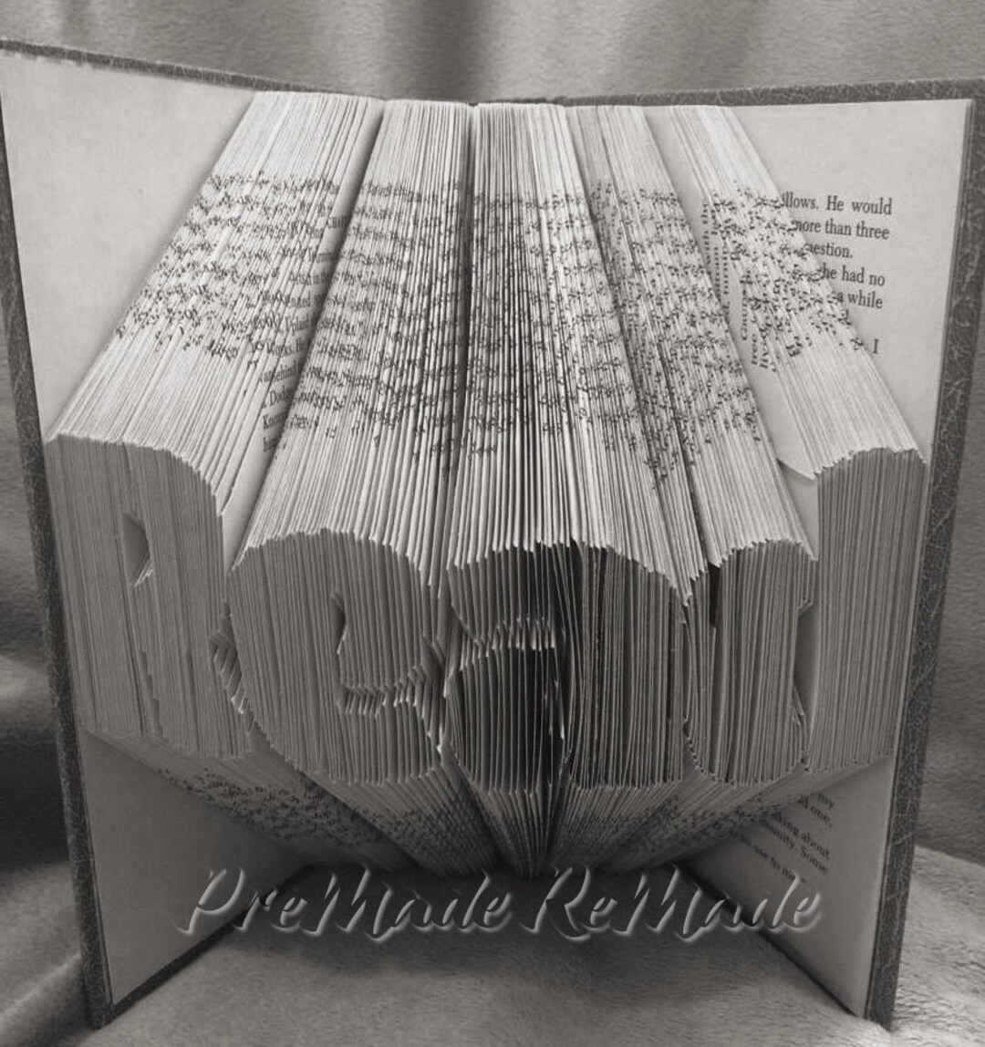 Read V11 - Folded Book Art - Etsy