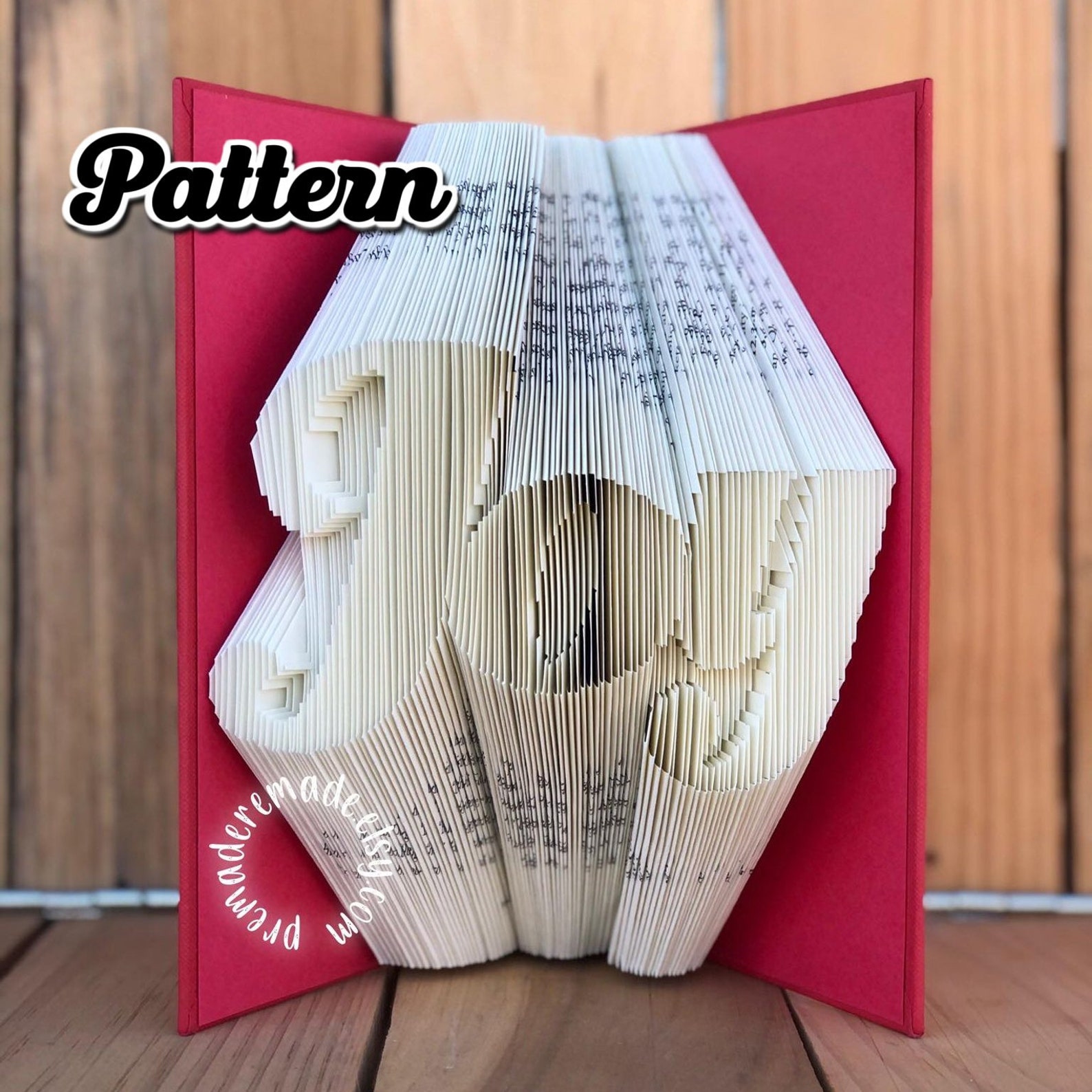 Joy Script Combination Folded Book Art Pattern - Etsy