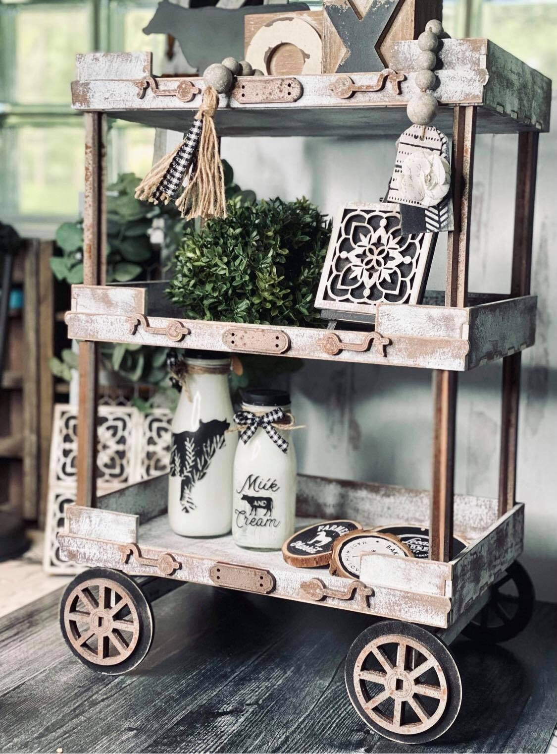 Farmhouse Cart_co2 Laser Svg File_glowforge Ready_digital - Etsy