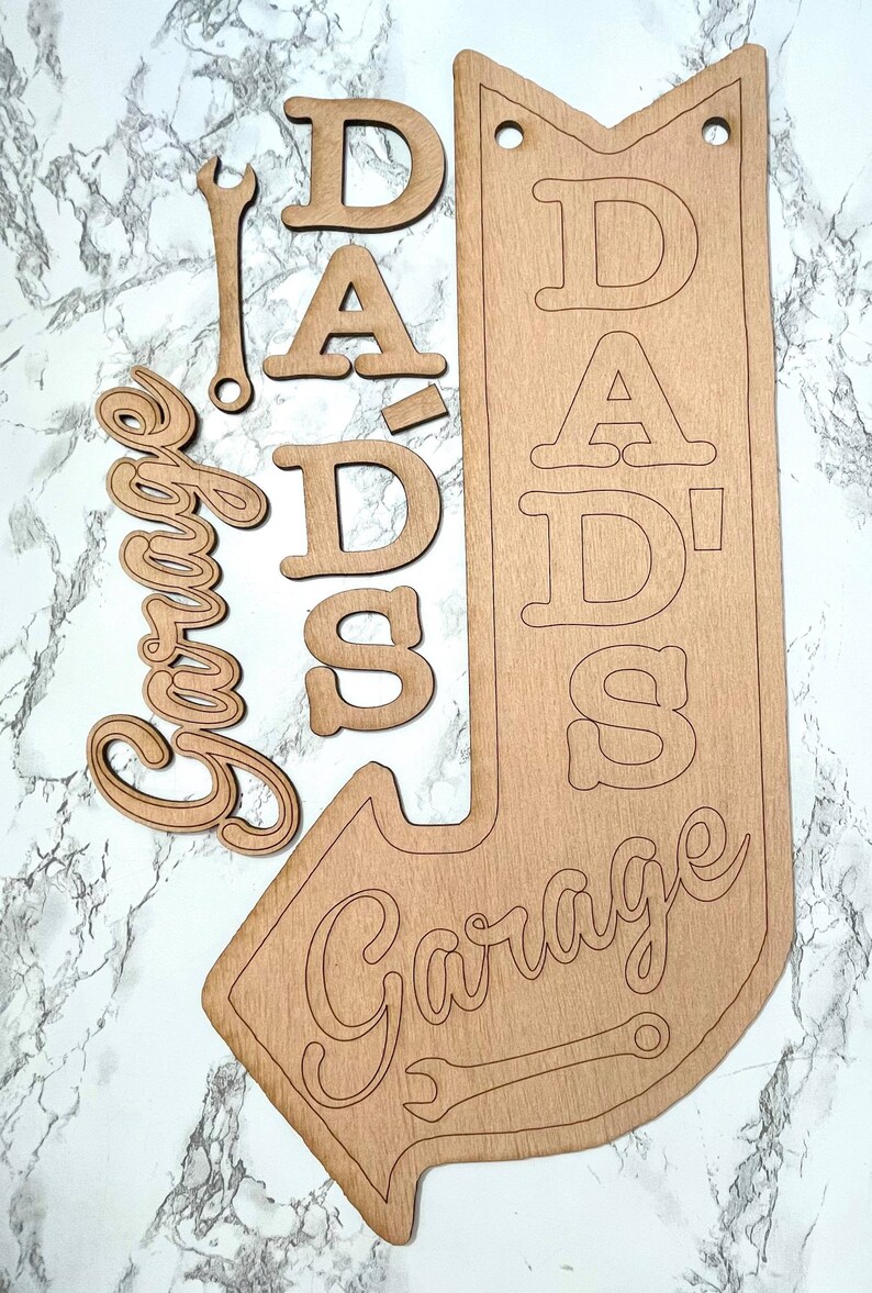 Dad's Garage Arrow Sign Laser Cut File SVG Glowforge - Etsy