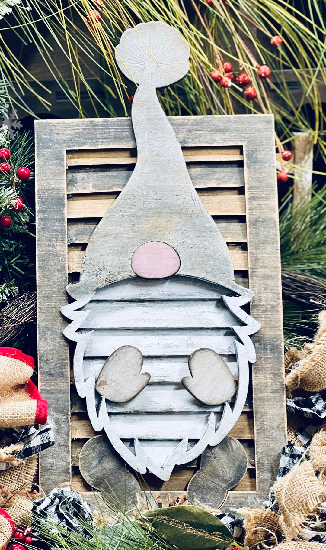 Shutter Vintage Gnome_laser Cut File, Glowforge, 18.5inches X 8inches ...