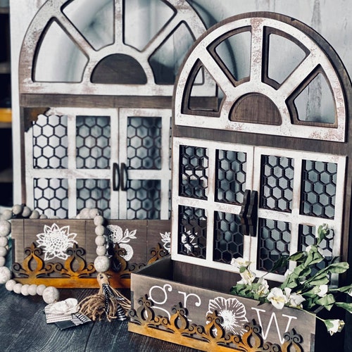 Farmhouse 3-box Tray_laser Cut File_2 Sizes_glowforge and All - Etsy