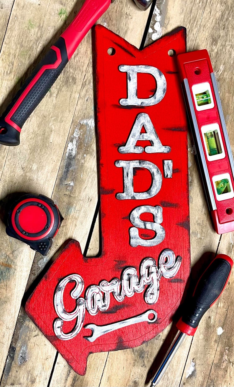 Dad's Garage Arrow Sign Laser Cut File SVG Glowforge - Etsy
