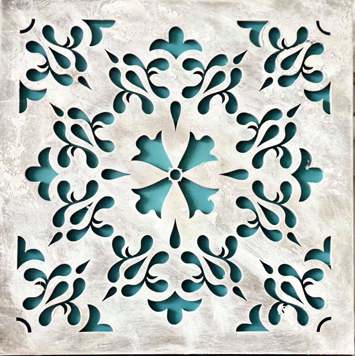 Spanish Tile Laser Cut File, SVG, Glowforge 8X8 Inches Digital Download ...