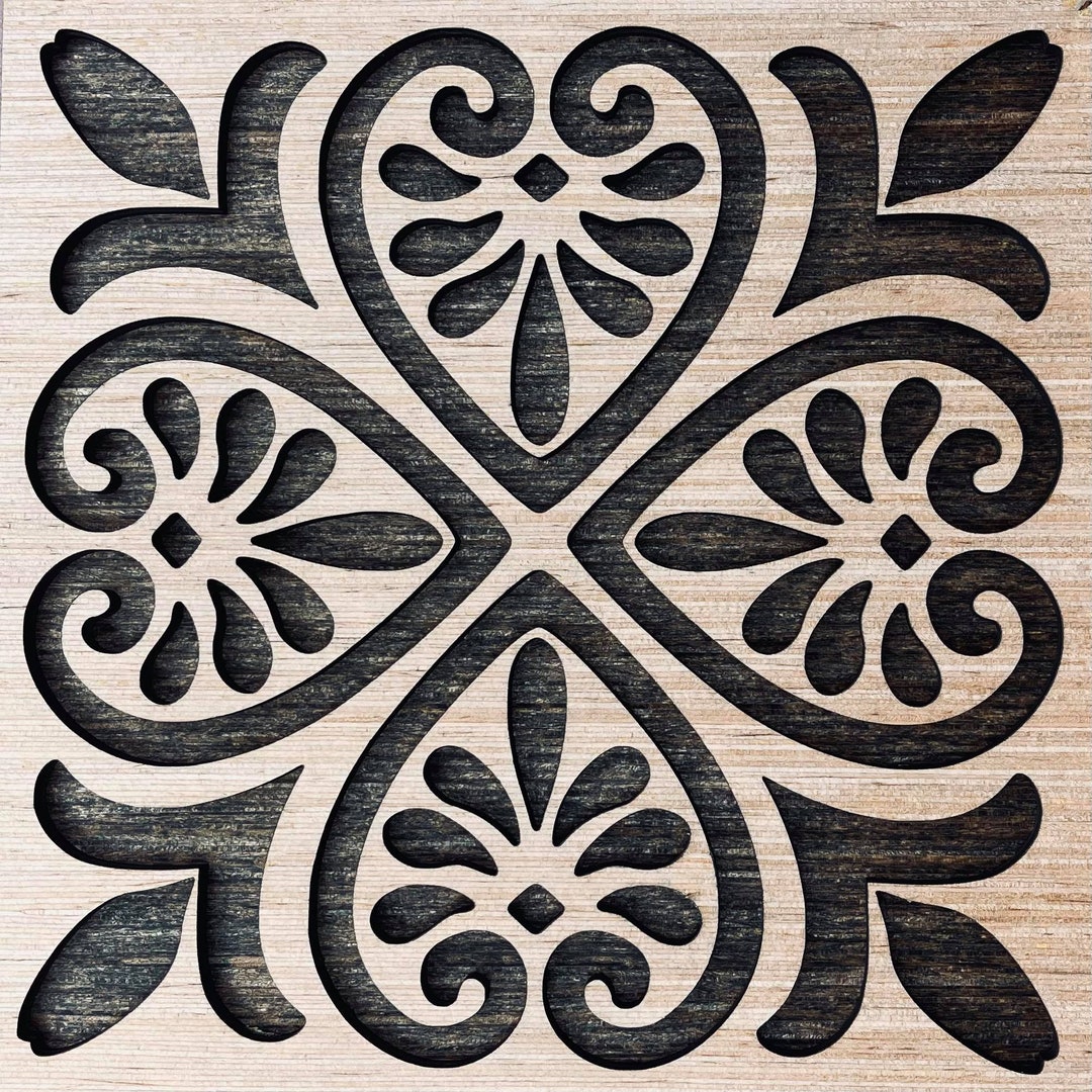 Spanish Tile 17_laser Cut File, SVG, Digital Download_glowforge Ready ...