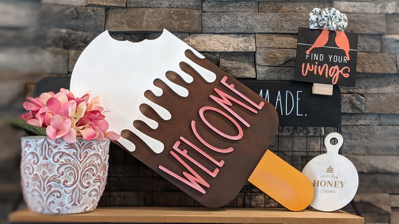 Popsicle_summer_welcome Sign Door Hanger_digital Download_no - Etsy