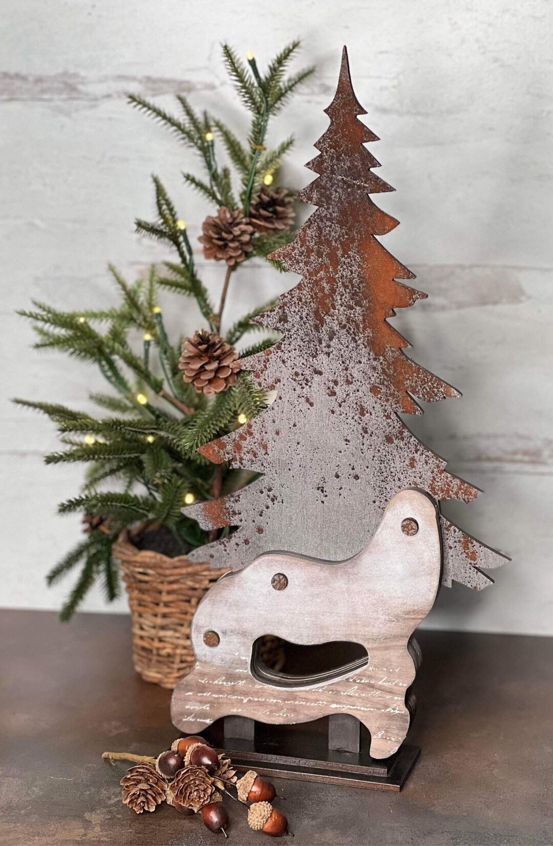 Christmas Tree Handsaw Sign. 4 Thickness, 2 Files. Glowforge Ready ...
