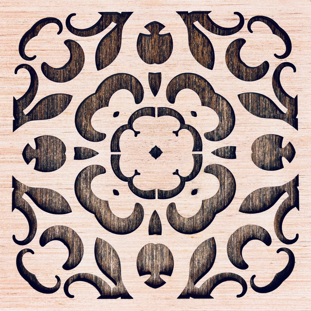 Spanish Tile 12_laser Cut File, SVG, Digital Download_glowforge Ready ...