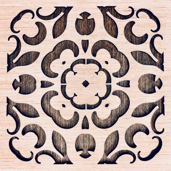 Spanish Tile 12_Laser Cut File SVG Digital | Etsy