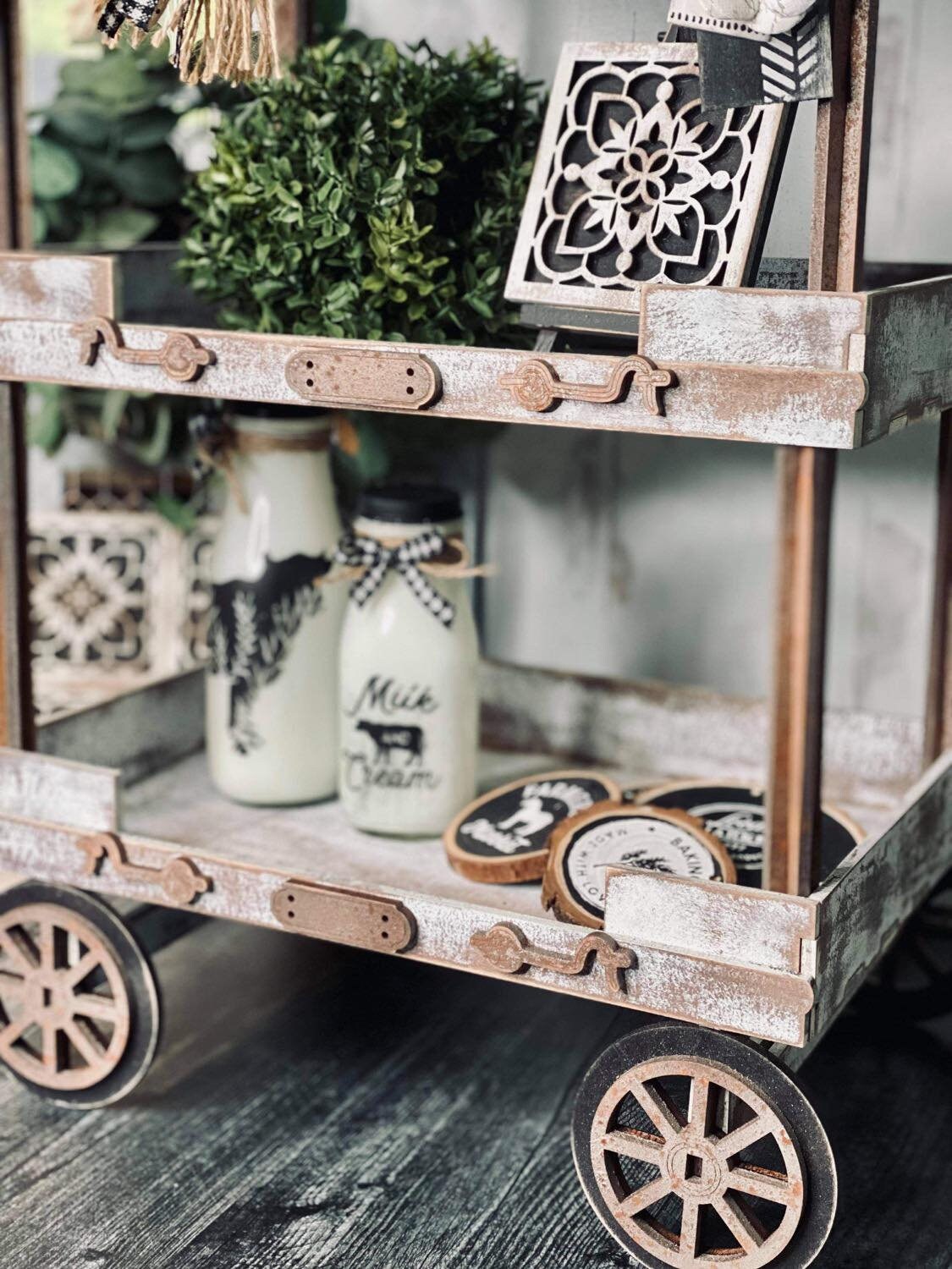 Farmhouse Cart_co2 Laser Svg File_glowforge Ready_digital - Etsy