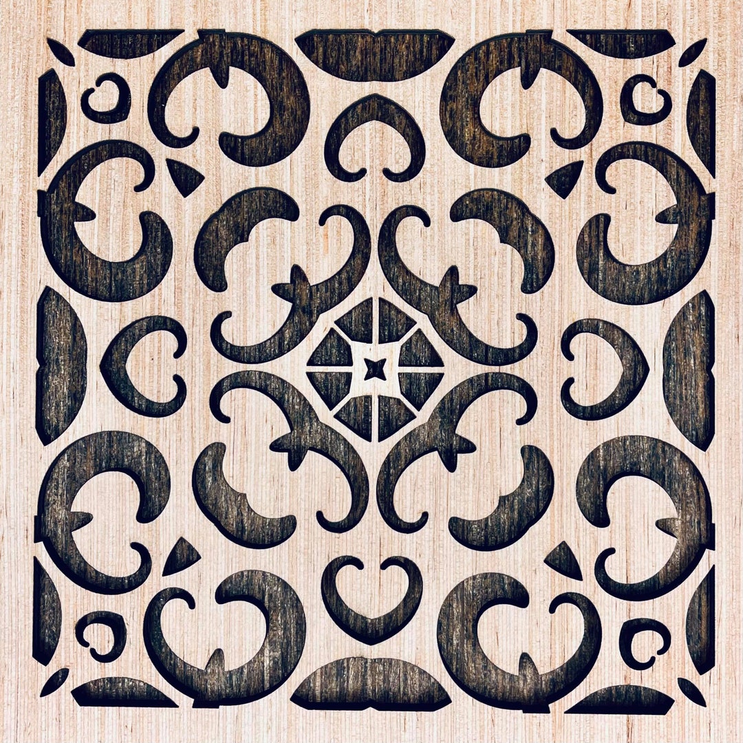 Spanish Tile 11_laser Cut File, SVG, Digital Download_glowforge Ready ...