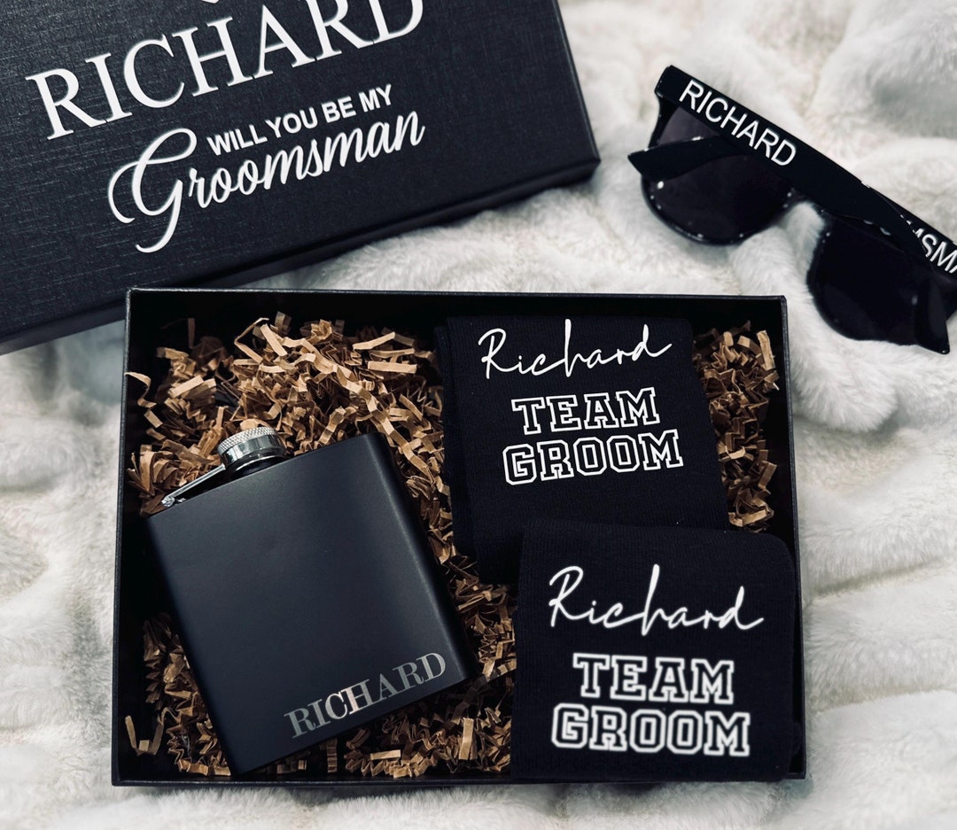 Groomsmen Personalized Gift Box Custom Will You Be My Groomsman ...