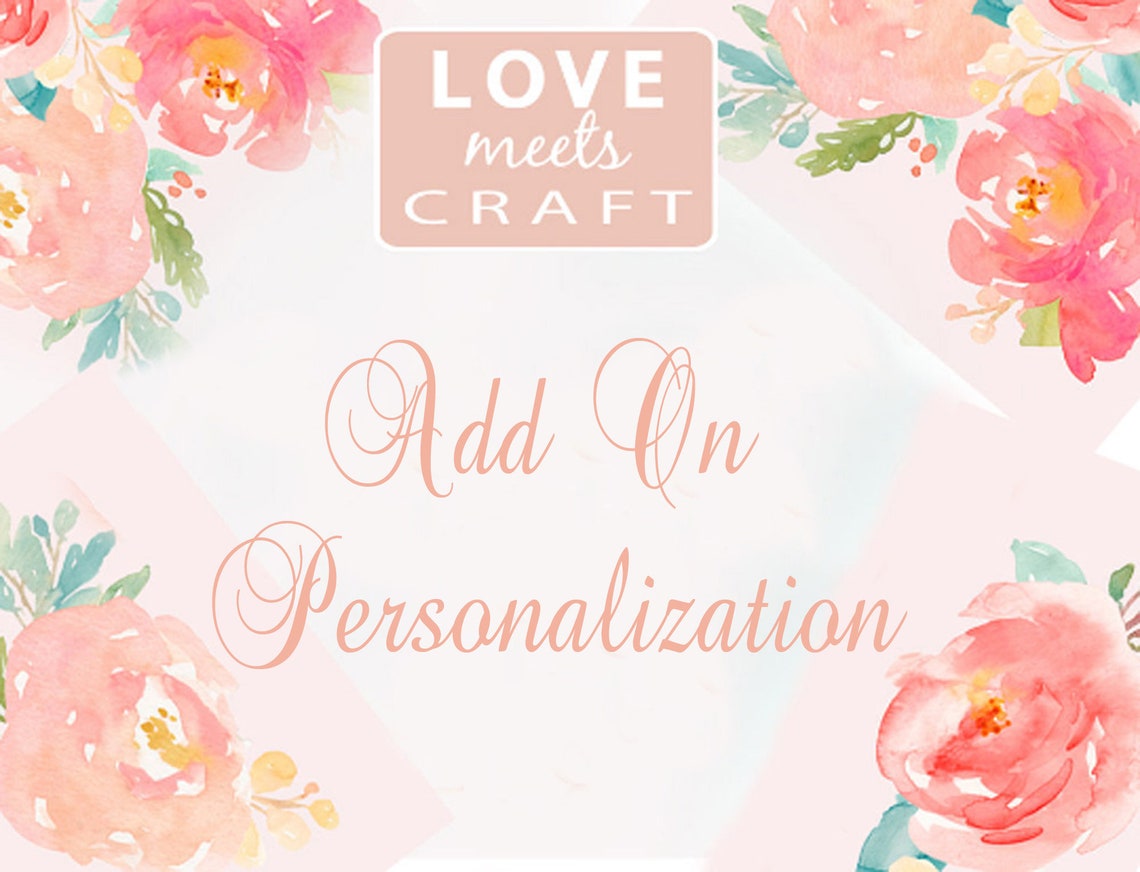 Custom Personalization Add Ons - Etsy